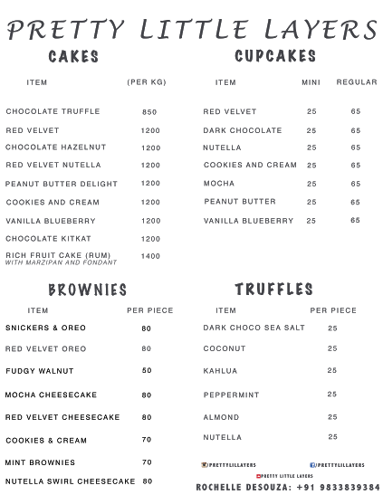 Pretty Little Layers Menu, Menu for Pretty Little Layers, Santacruz ...