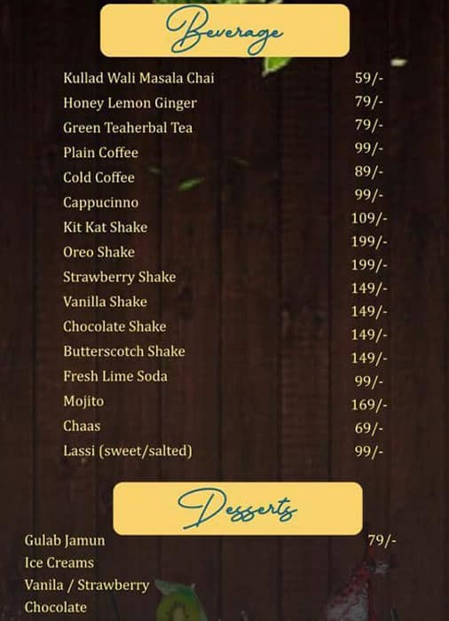 Menu of The Elite Cafe & Restaurant, Sector 144, Noida