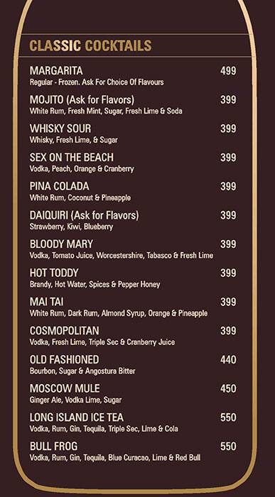 Menu of Parika Multicuisine & Coastal Fine Dine, HSR, Bangalore