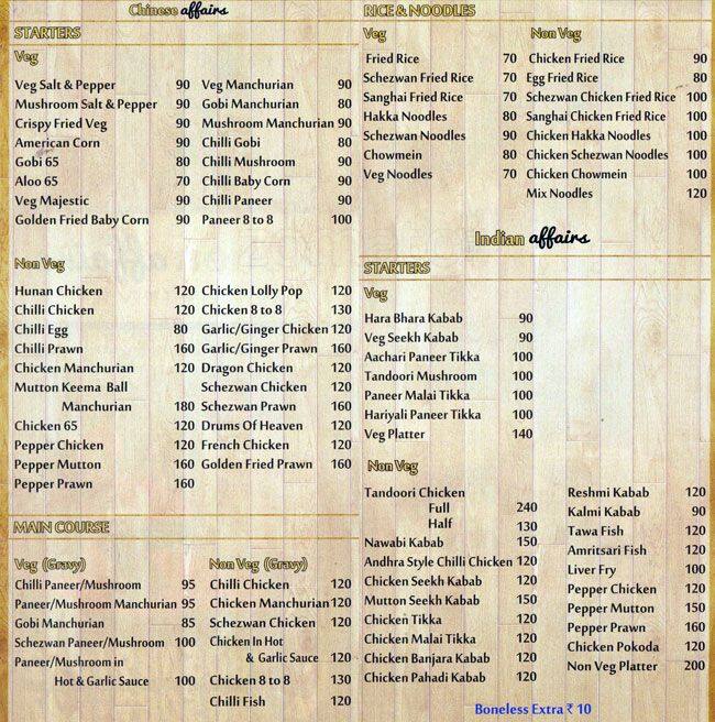 Kitchen Affairs Menu, Menu for Kitchen Affairs, HSR, Bangalore - Zomato