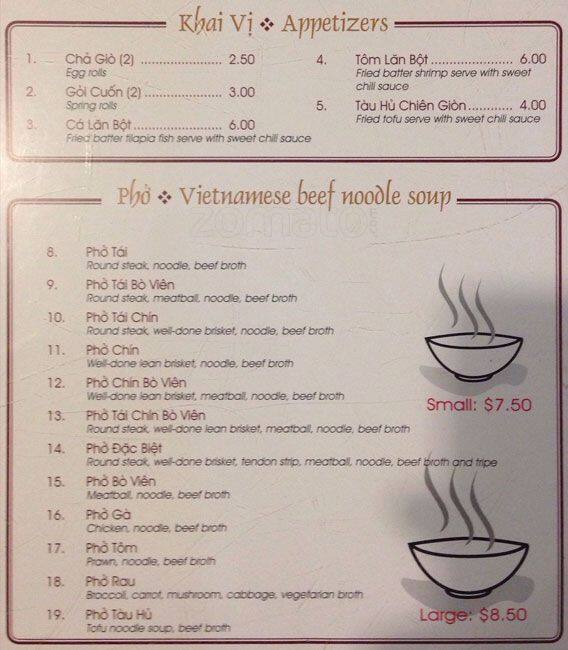 Pho Ba Menu, Menu for Pho Ba, International District, Seattle ...