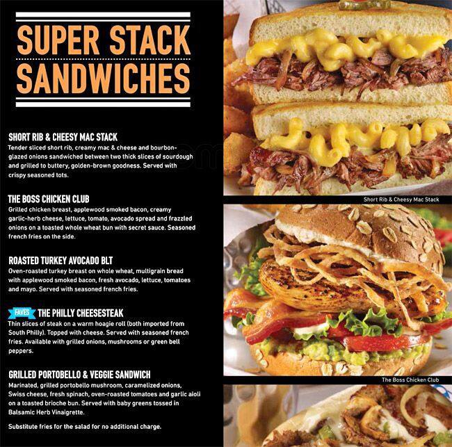 Menu at Dave & Buster's pub & bar, Arlington