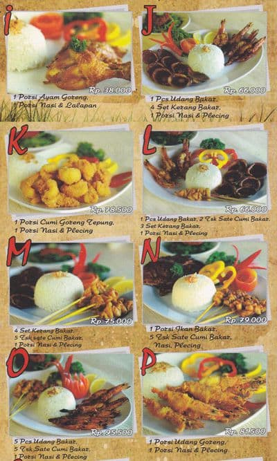 Menu at Warung Mak Beng Ubud restaurant, Gianyar, Jl. Cok Rai Pudak