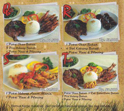 Menu at Warung Mak Beng Ubud restaurant, Gianyar, Jl. Cok Rai Pudak