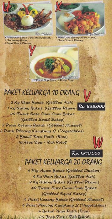 Menu at Warung Mak Beng Ubud restaurant, Gianyar, Jl. Cok Rai Pudak