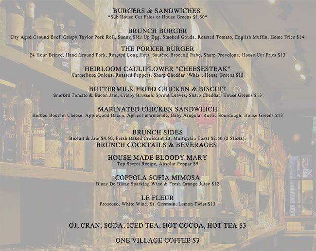 Menu at The Cambridge restaurant, Philadelphia