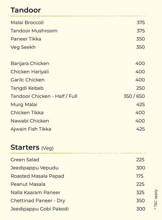 Menu at Simhapuri Kitchen & Bar, Hyderabad