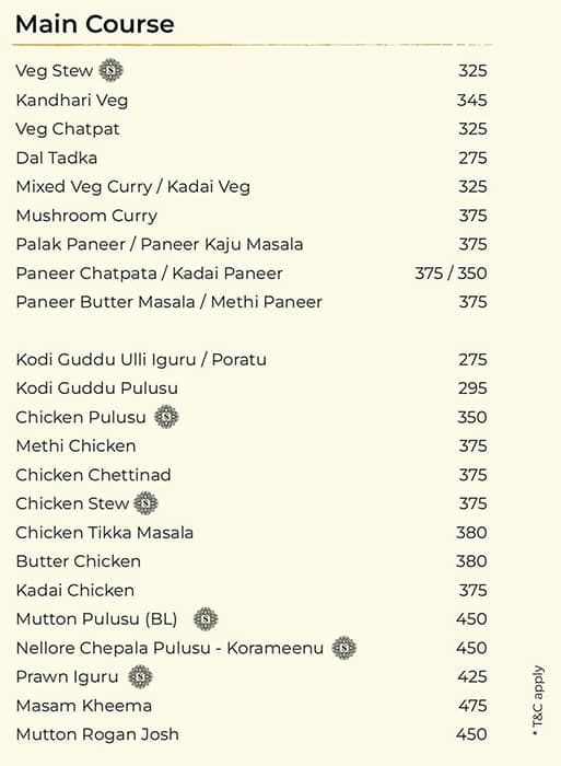 Menu at Simhapuri Kitchen & Bar, Hyderabad