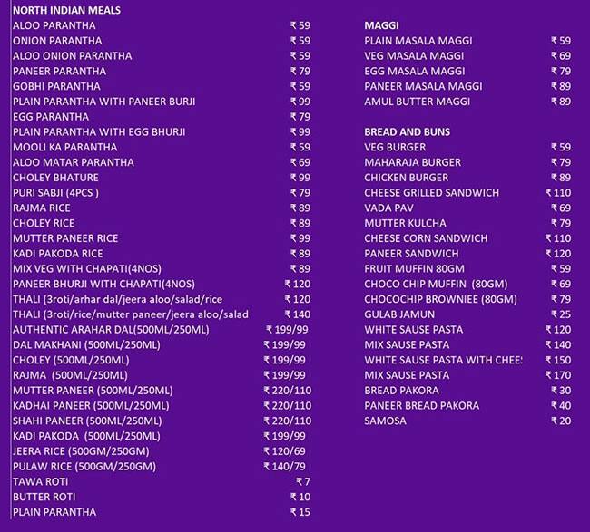 Menu of The Foodies Junction, Karkardooma, New Delhi