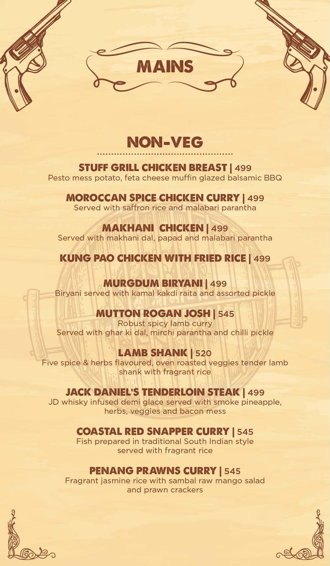 Menu at The Hungry Monkey, New Delhi, B-6/6