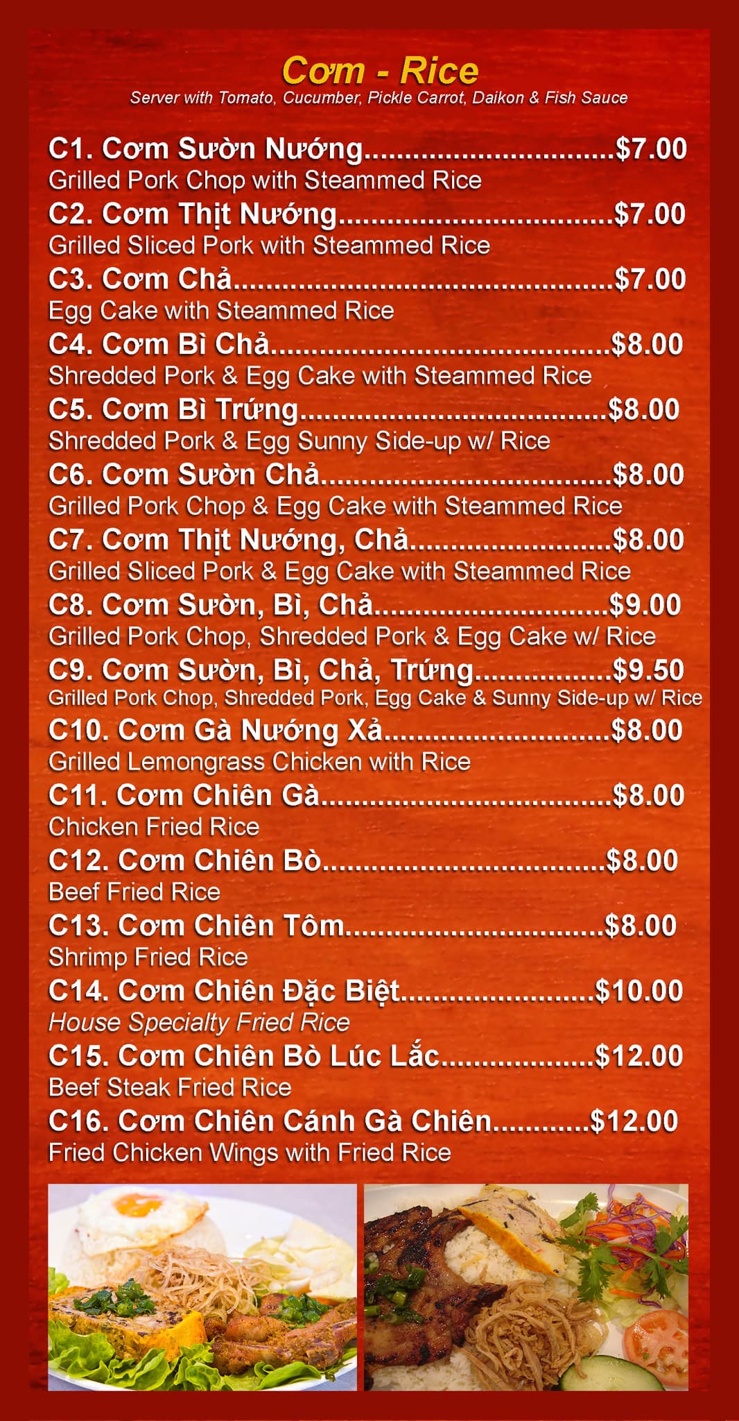 Menu at Pho 9 restaurant, Killeen, 921 W Veterans Memorial Blvd #101