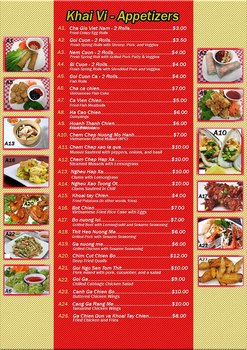 Menu at Pho 9 restaurant, Killeen, 921 W Veterans Memorial Blvd #101