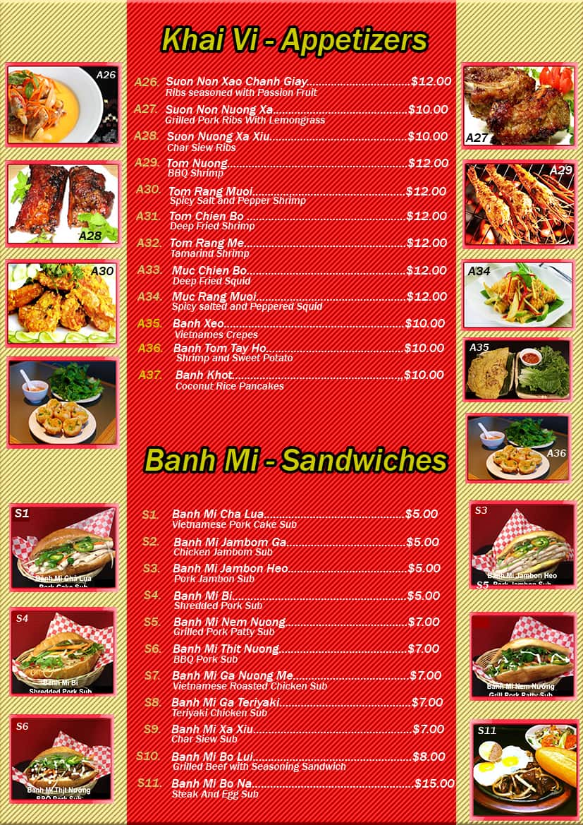 Menu at Pho 9 restaurant, Killeen, 921 W Veterans Memorial Blvd #101