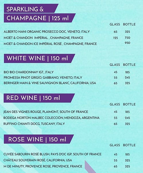 Menu at Malibu Deck - Pool Bar, Dubai