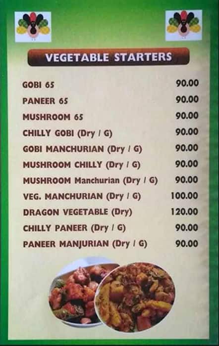 Menu of Harrington Foods, Aminijikarai, Chennai