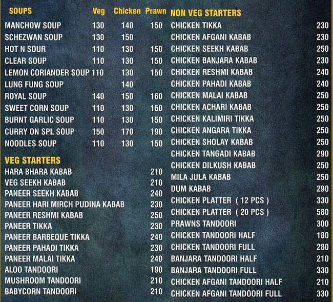 Menu of Curry On, Bhandup, Mumbai