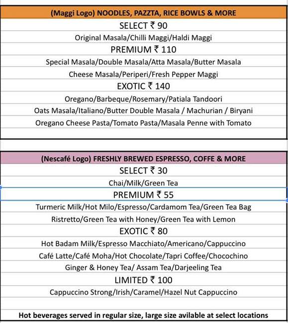 Menu of Nescafe By Melwar Foods, Vijay Nagar, Indore