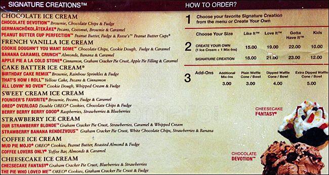 Cold Stone Creamery Menu, Menu for Cold Stone Creamery, Al Rigga, Dubai ...