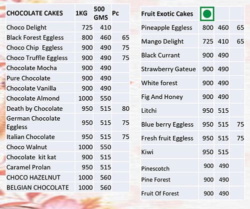 Menu of Divine Desserts, Sarjapur Road, Bangalore