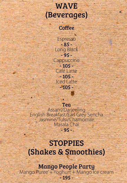 Menu at Cafe Torque, New Delhi, 4