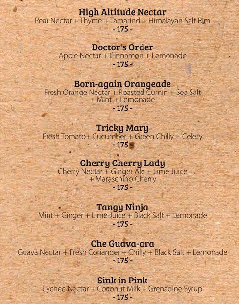 Menu at Cafe Torque, New Delhi, 4
