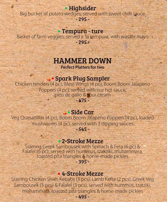 Menu at Cafe Torque, New Delhi, 4