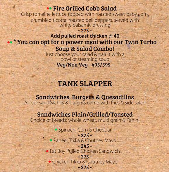 Menu at Cafe Torque, New Delhi, 4