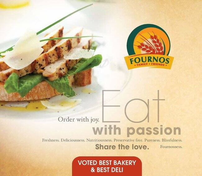 Menu at Fournos Bakery, Pretoria