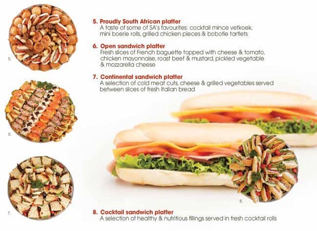 Menu at Fournos Bakery, Pretoria