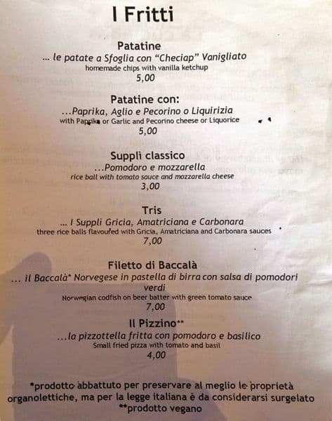 Bir And Fud Menu Menú Para Bir And Fud Trastevere Roma Zomato Italia