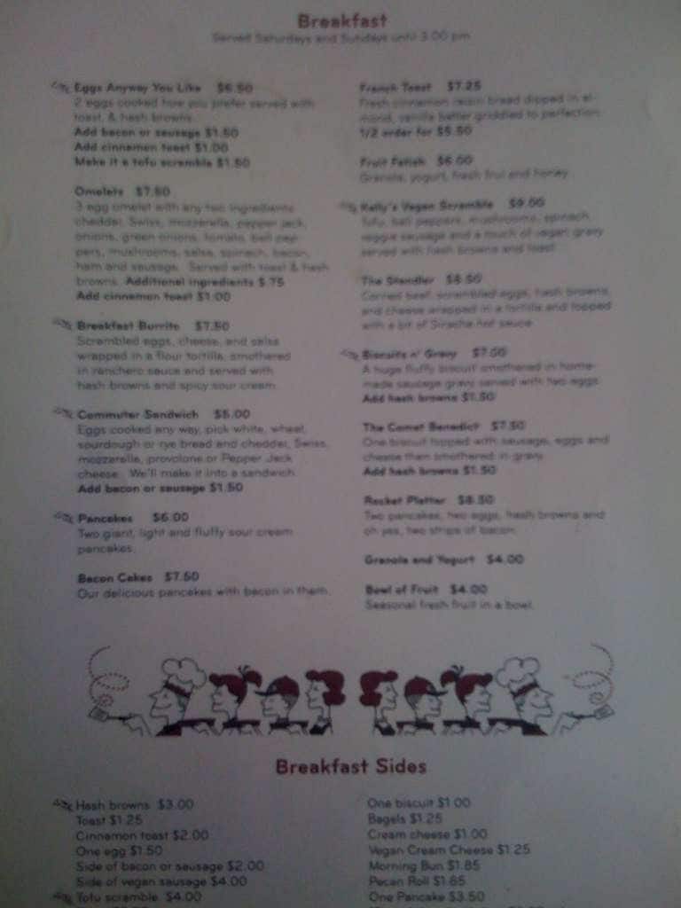 Comet Cafe Menu, Menu for Comet Cafe, East Side, Milwaukee - Urbanspoon ...