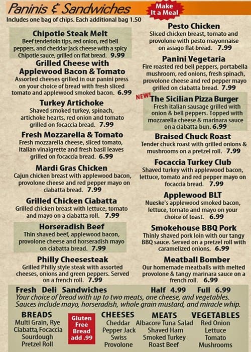 Menu at The Dish cafe, Oak Creek