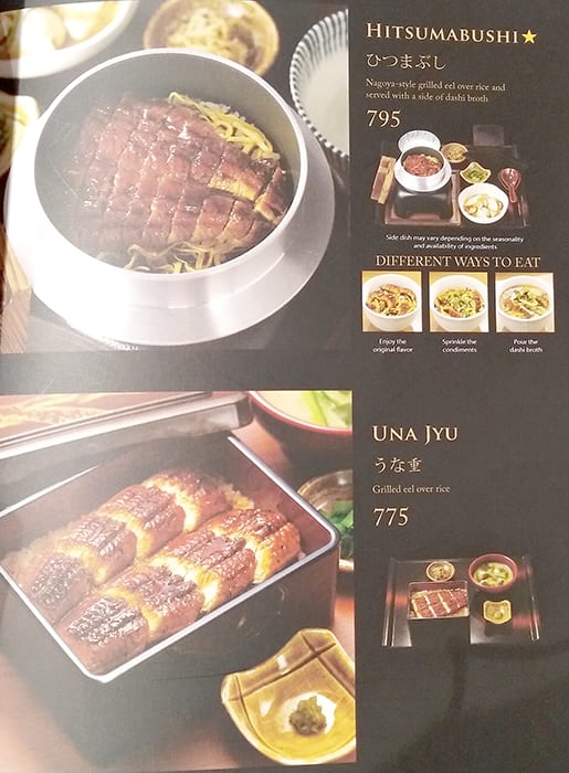 Menu at YAYOI restaurant, Taguig