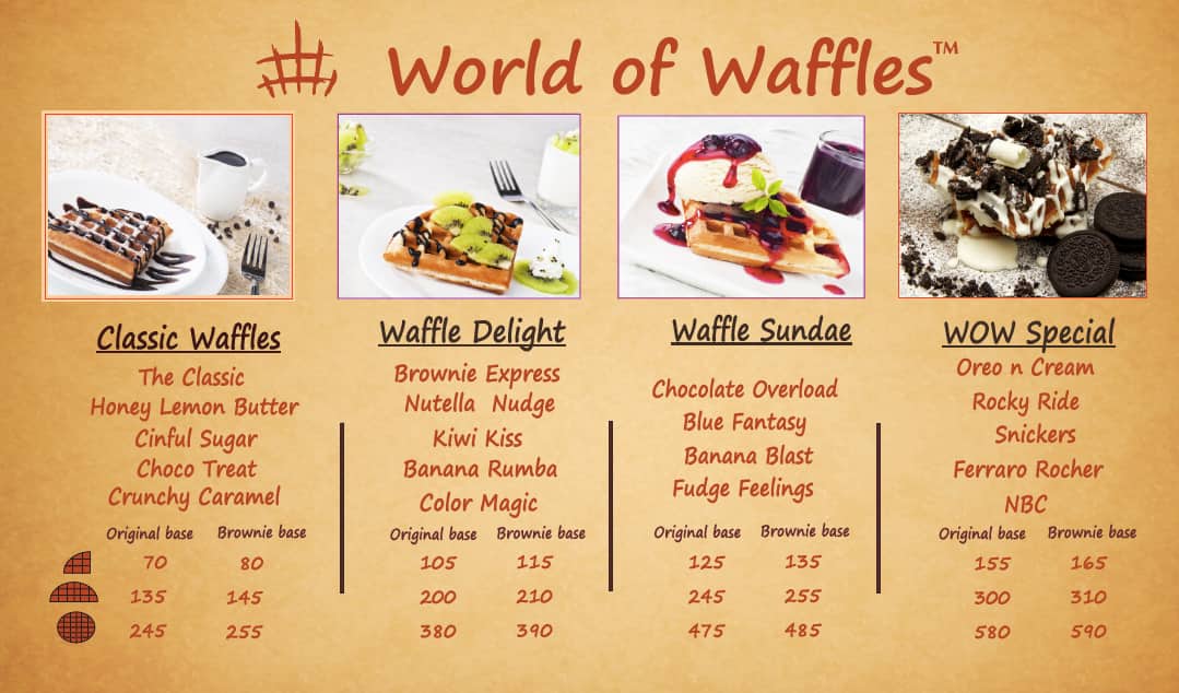 World of Waffles Menu, Menu for World of Waffles, Vashi, Navi Mumbai ...