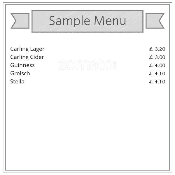Menu at The Bell pub & bar, London, 59 Bell Grn