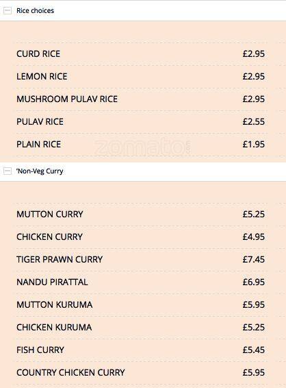 Menu at Chennai Chutney restaurant, Harrow, 192 Alexandra Avenue