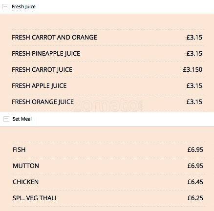 Menu at Chennai Chutney restaurant, Harrow, 192 Alexandra Avenue
