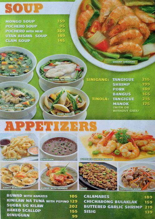 Chikaan sa Cebu Menu, Menu for Chikaan sa Cebu, Consolacion, Cebu ...