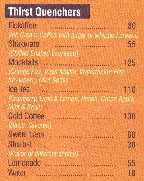 Menu at Cafe n More, Mumbai, 200-202