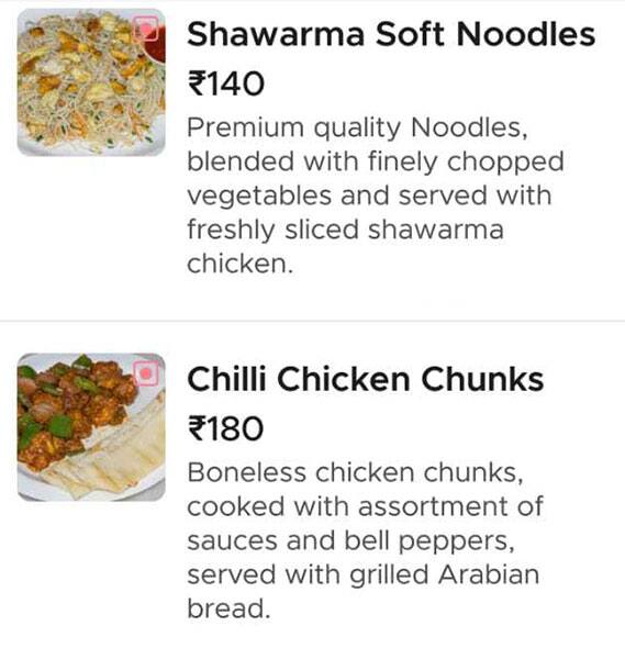 Menu of Shawarma Republic, Jubilee Hills, Hyderabad