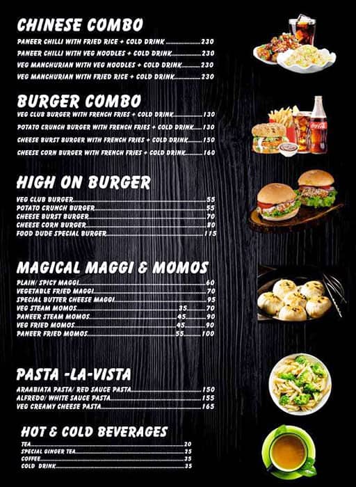 Menu at THE FOOD DUDE RESTAURANT, Lucknow