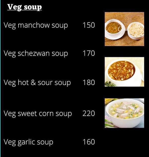 Menu of Mehfil Chinese Restaurant, Bandra East, Mumbai