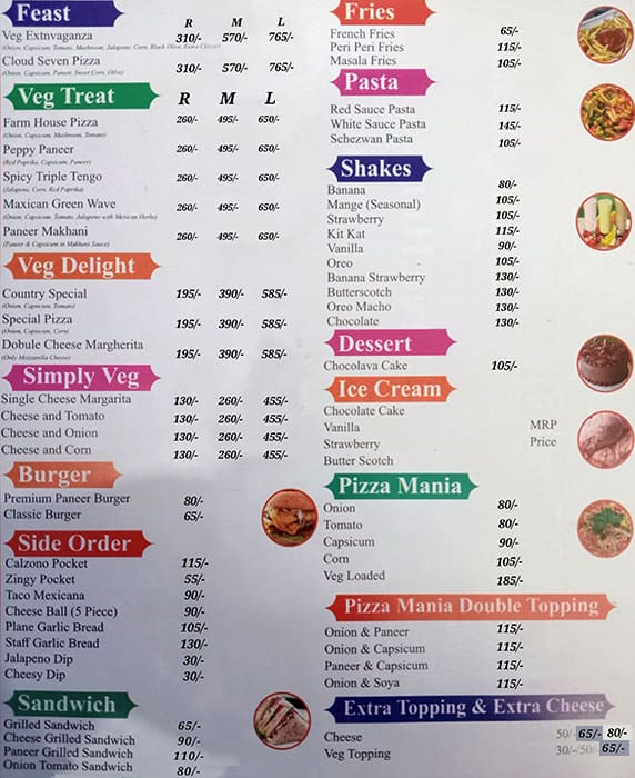 Menu at Butter john pizza, Haridwar