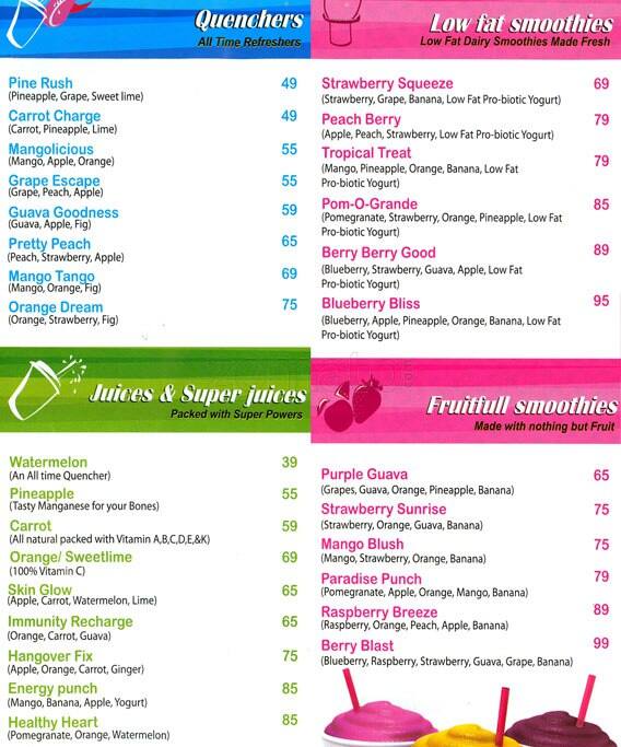 Menu at Addict, Bengaluru, 122B