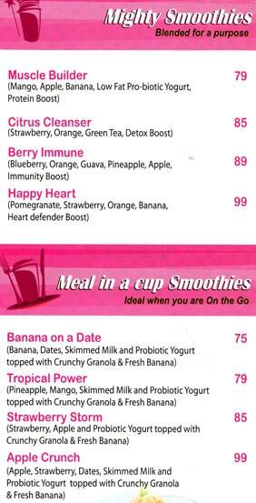 Menu at Addict, Bengaluru, 122B