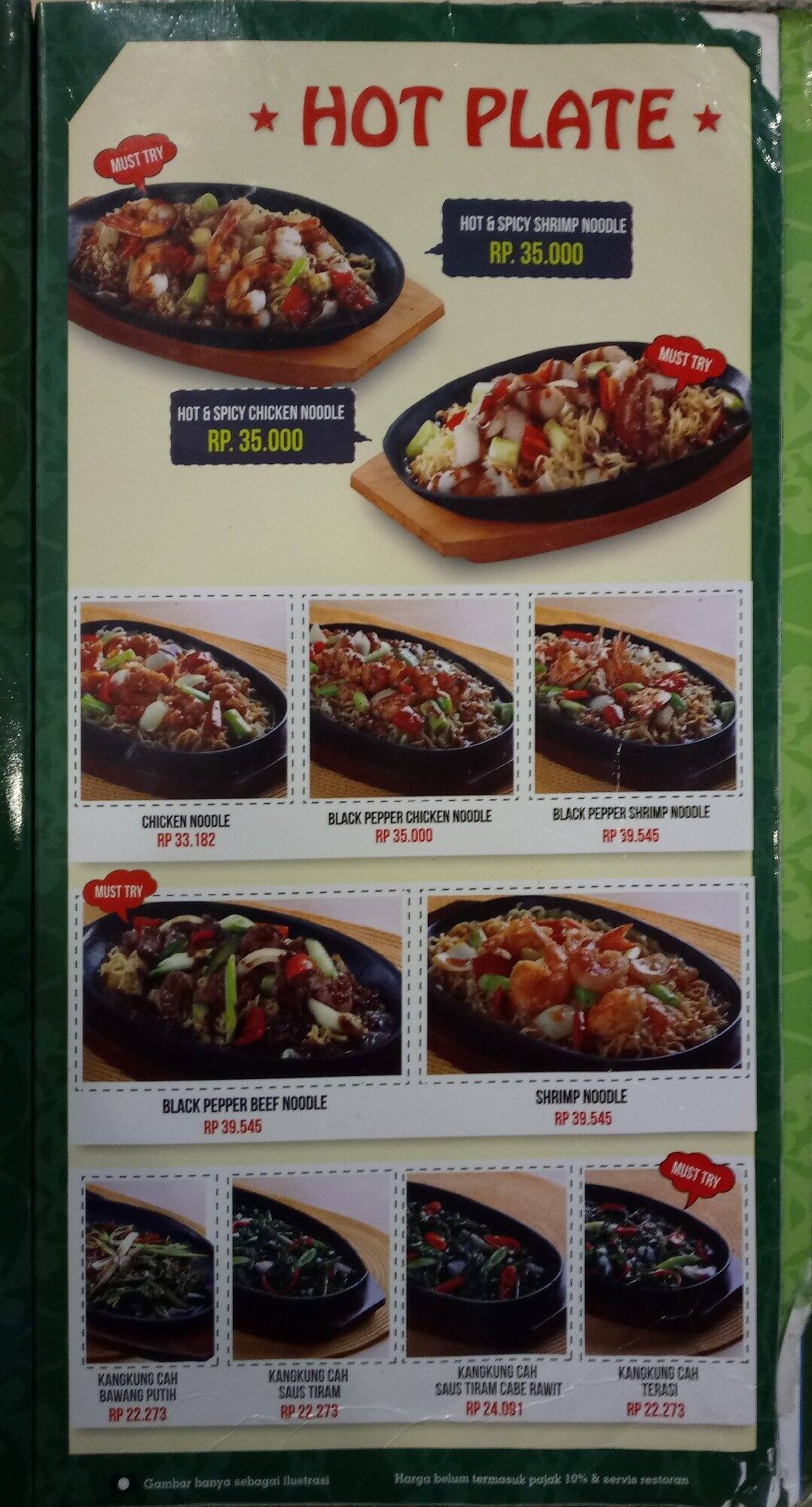 Menu at Mister baso restaurant, Jakarta, Tamini Square