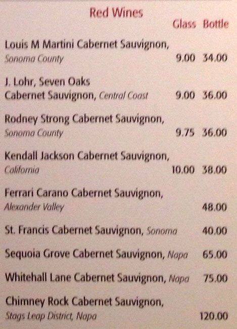 Menu at Jameson's Charhouse steakhouse, Skokie, Skokie Blvd