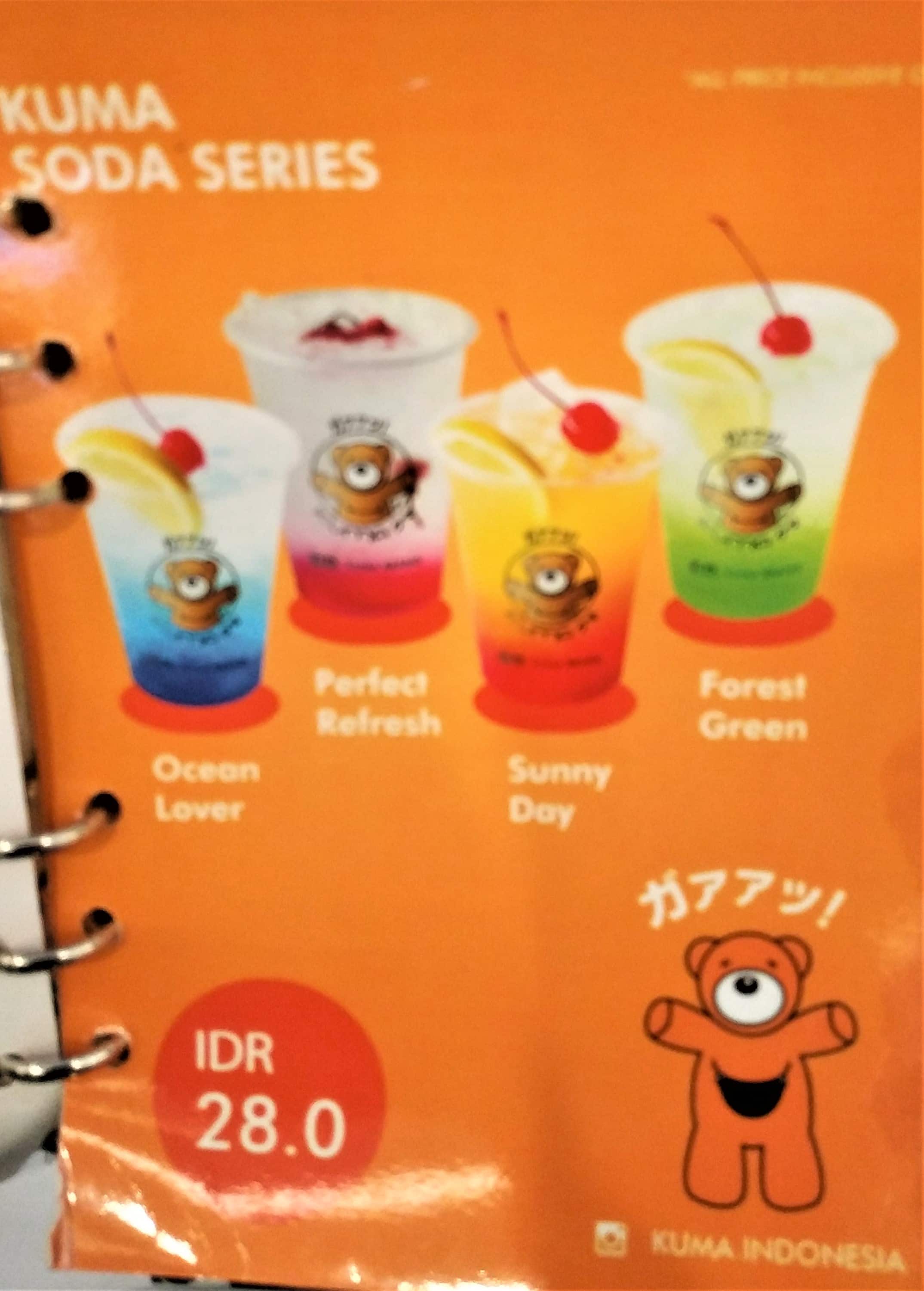 Menu at Kuma Cheese Toast Kota Kasablanka restaurant, South Jakarta