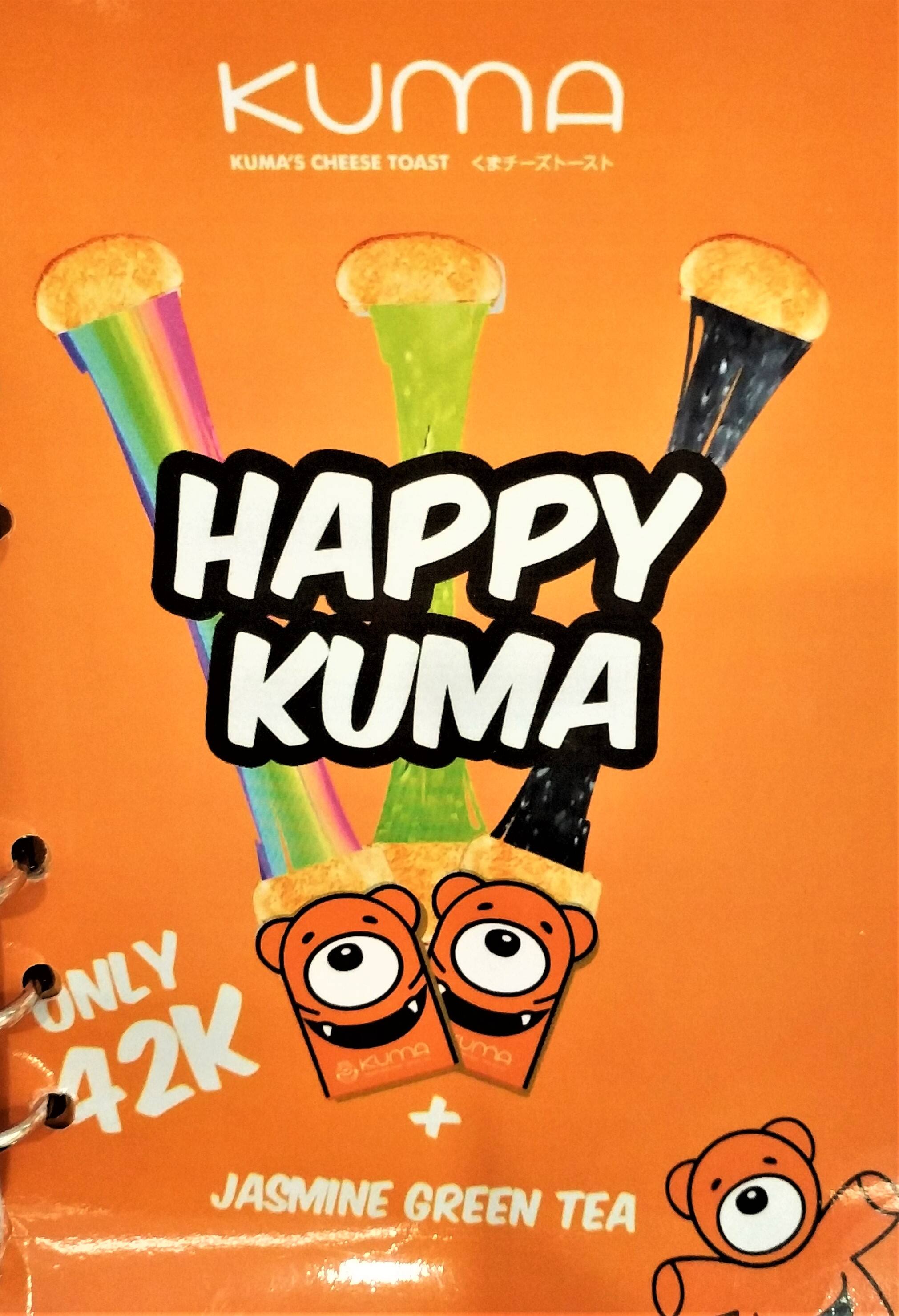 Menu at Kuma Cheese Toast Kota Kasablanka restaurant, South Jakarta