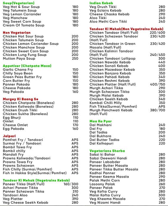 Menu at Bhayander Local Restro Bar, Mira Bhayandar